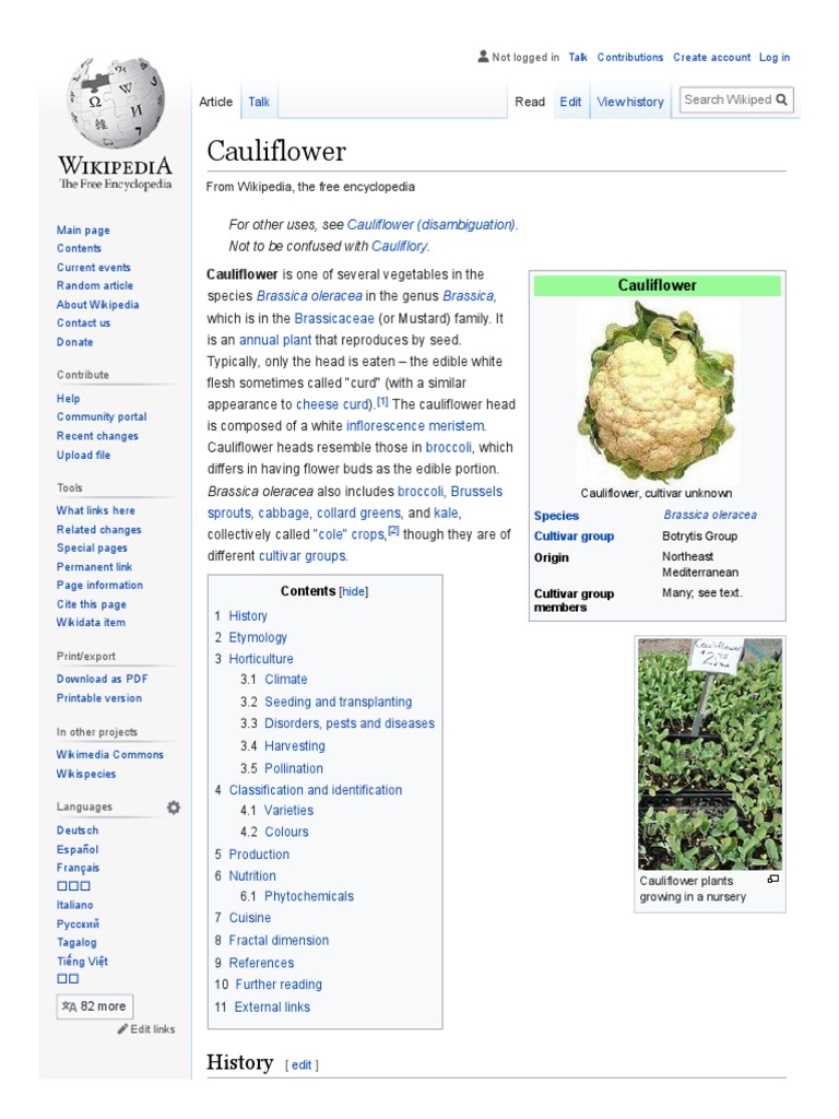 Cauliflower | PDF | Cauliflower | Broccoli