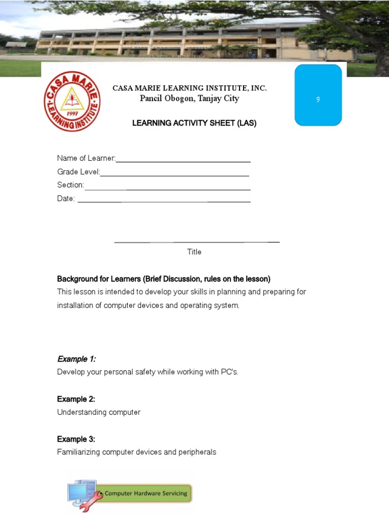 Activity Sheet Grade 9 | PDF | Question | Learning