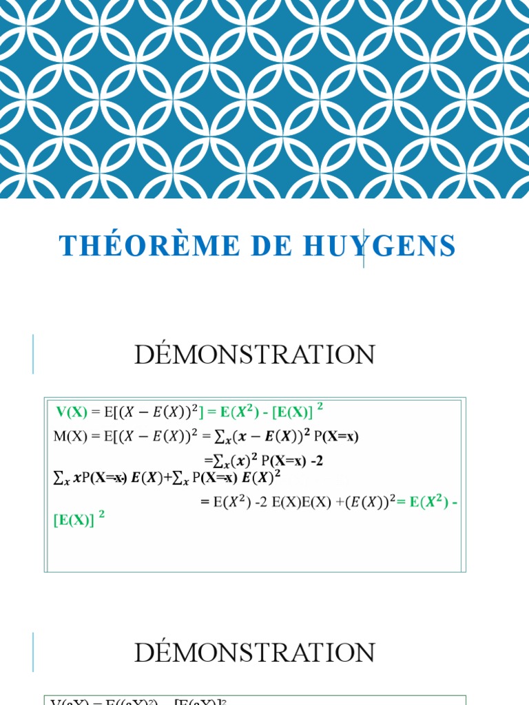 Huygens Theorem and Variance Proof | PDF