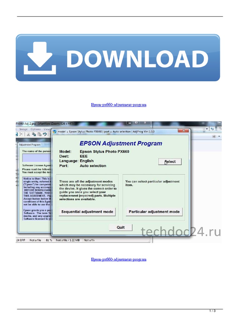 Epsonpx660adjustmentprogram PDF | PDF | Computer Related Introductions | Digital Technology