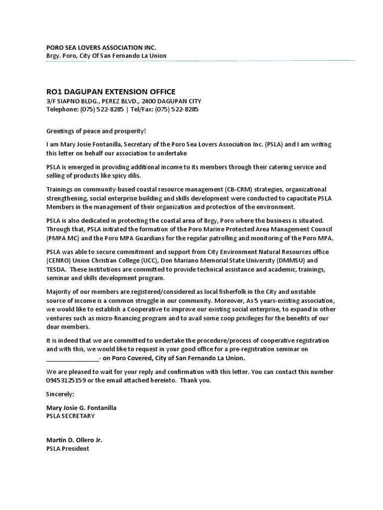 Sample Letter To CDA | PDF