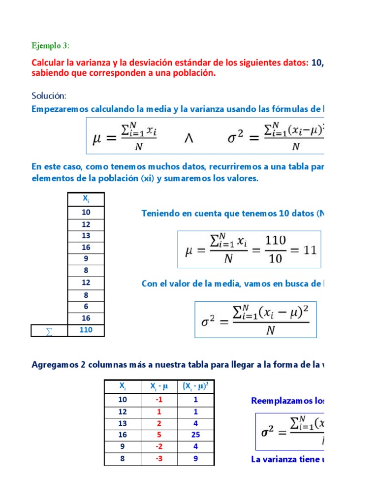 Varianza | PDF | Métodos y materiales de enseñanza