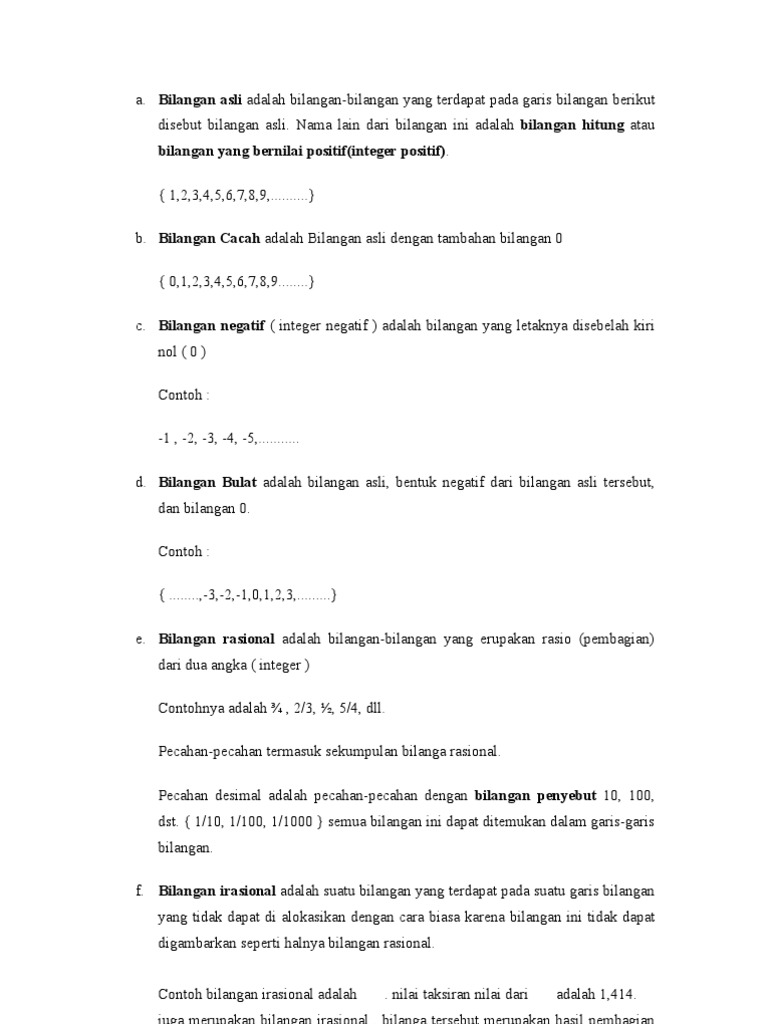 Bilangan Asli Adalah Bilangan | PDF