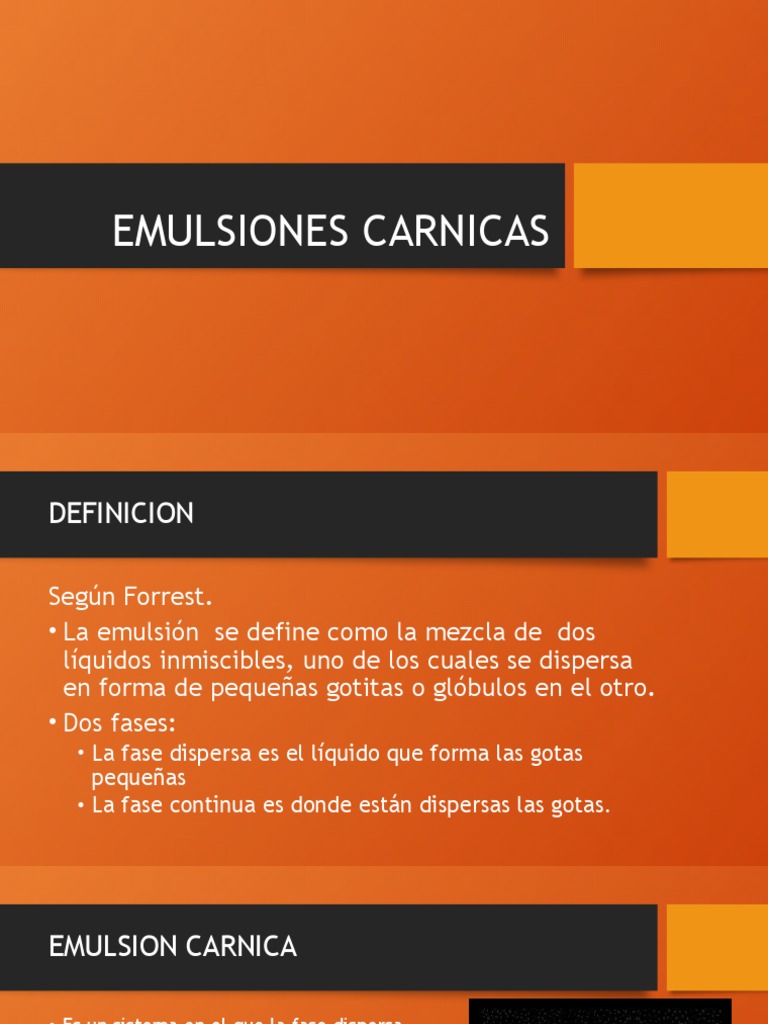 Emulsiones Carnicas | PDF | Cocina, comidas y vino