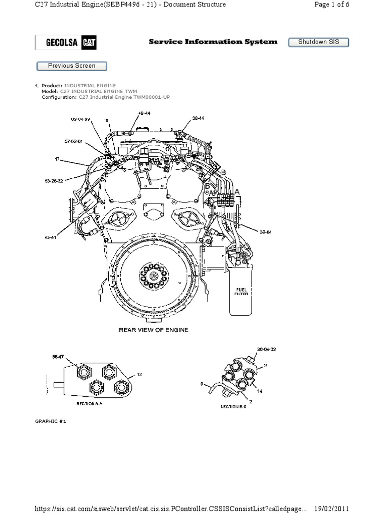 Shutdown SIS: Industrial Engine C27 Industrial Engine TWM C27 ...