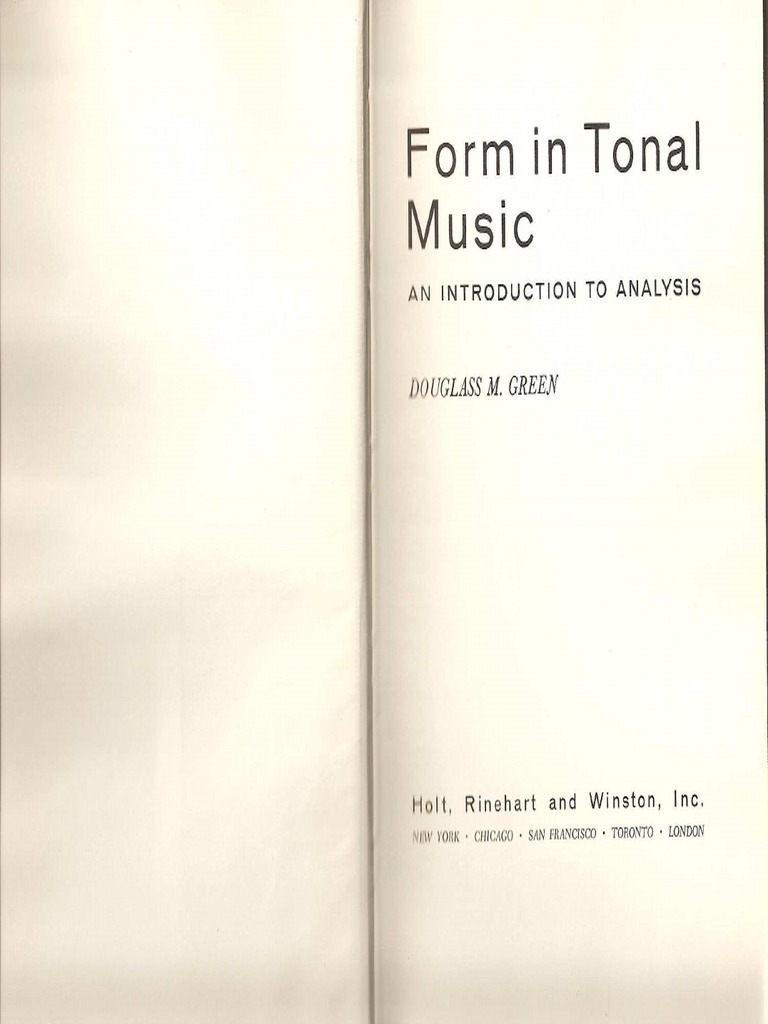 Form in Tonal Music Douglas Green PDF | PDF