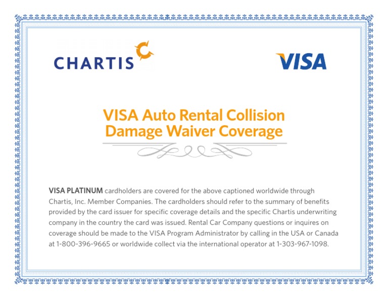 Visa Auto Rental Collision Damage Waiver Coverage | PDF