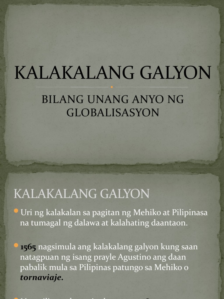Kalakalang Galyon | PDF