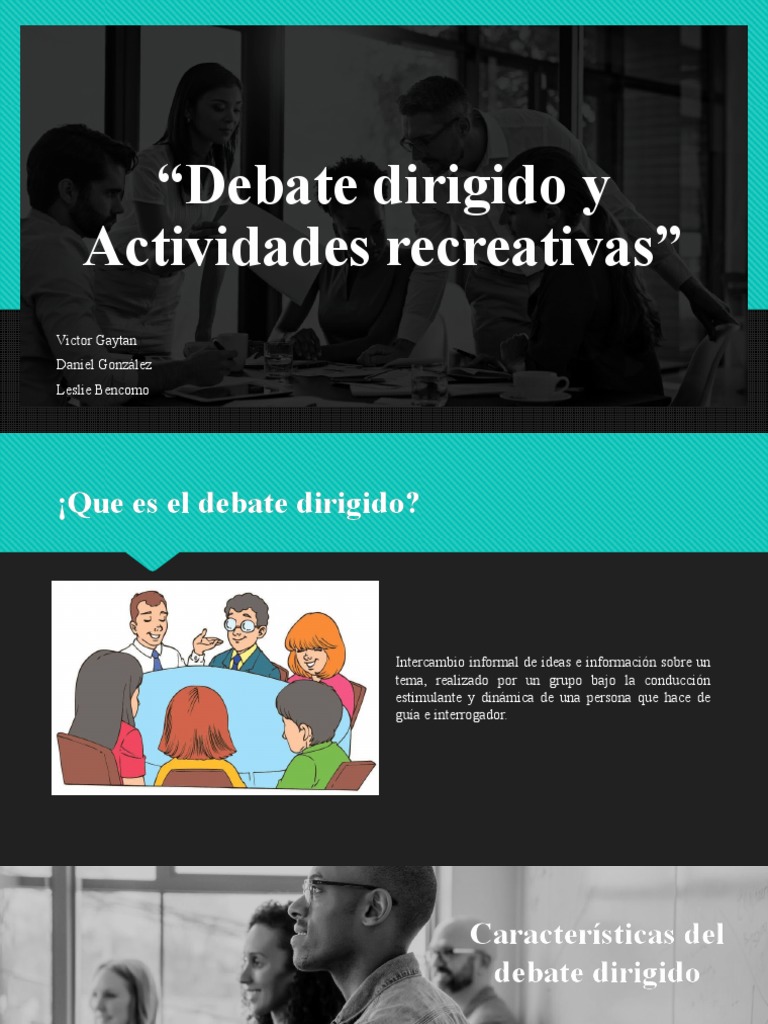 Debate Dirigido y Actividades Recreativas | PDF | Modificación de ...