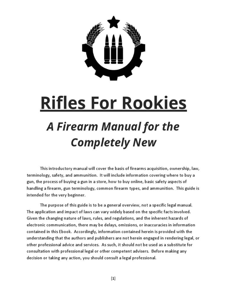 Rifles For Rookies: A Firearm Manual For The Completely New | PDF ...