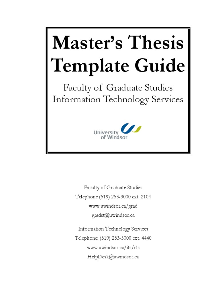 Masters Thesis Template Instructions PDF | PDF | Thesis | Computer File
