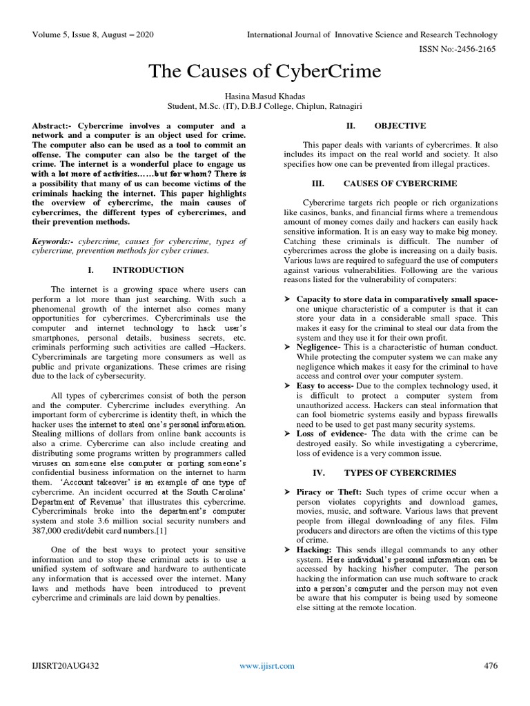 The Causes of Cyber Crime PDF | Download Free PDF | Cybercrime ...