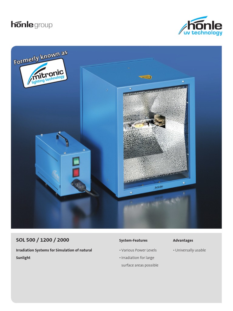Solar Simulator Sol 500 1200 2000 | PDF | Sun | Photovoltaics