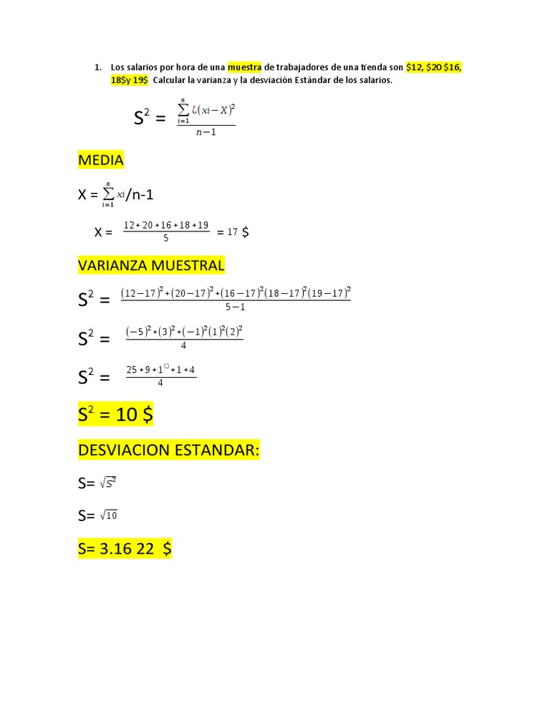 Ejercicios de Medidas de Disper. ALUMNA JARA YLLANES MARIFE | PDF ...