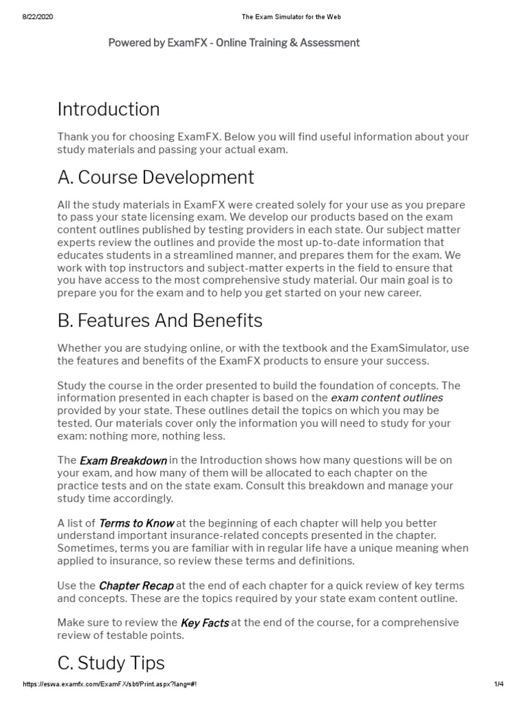 ExamFX Introduction PDF | PDF | Test (Assessment) | Question