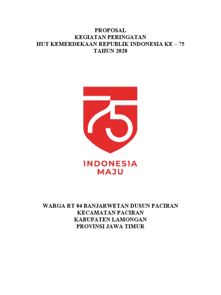 Contoh Proposal 17 Agustus Tingkat RT | PDF