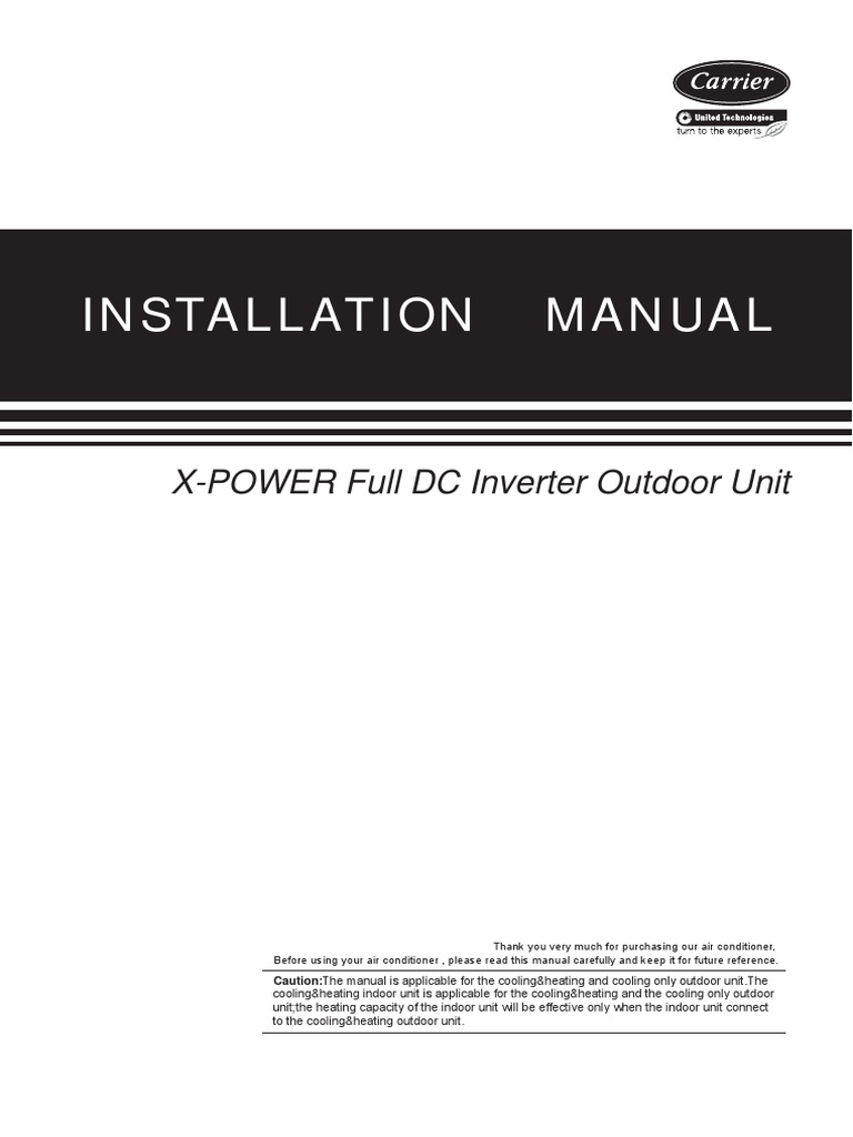 208V ODU Installation Manual | PDF | Air Conditioning | Electrical Wiring