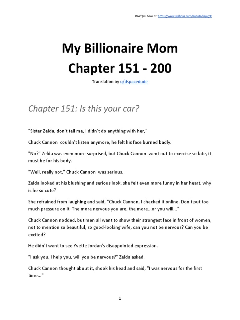 My Billionaire Mom Chapter 151 - 200 (Translated PDF | PDF | Mystery, Thriller & Crime Fiction