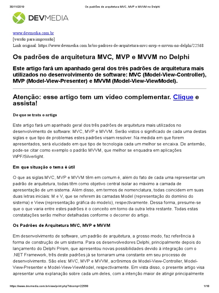 Uma explicação detalhada dos padrões de arquitetura MVC, MVP e MVVM no ...