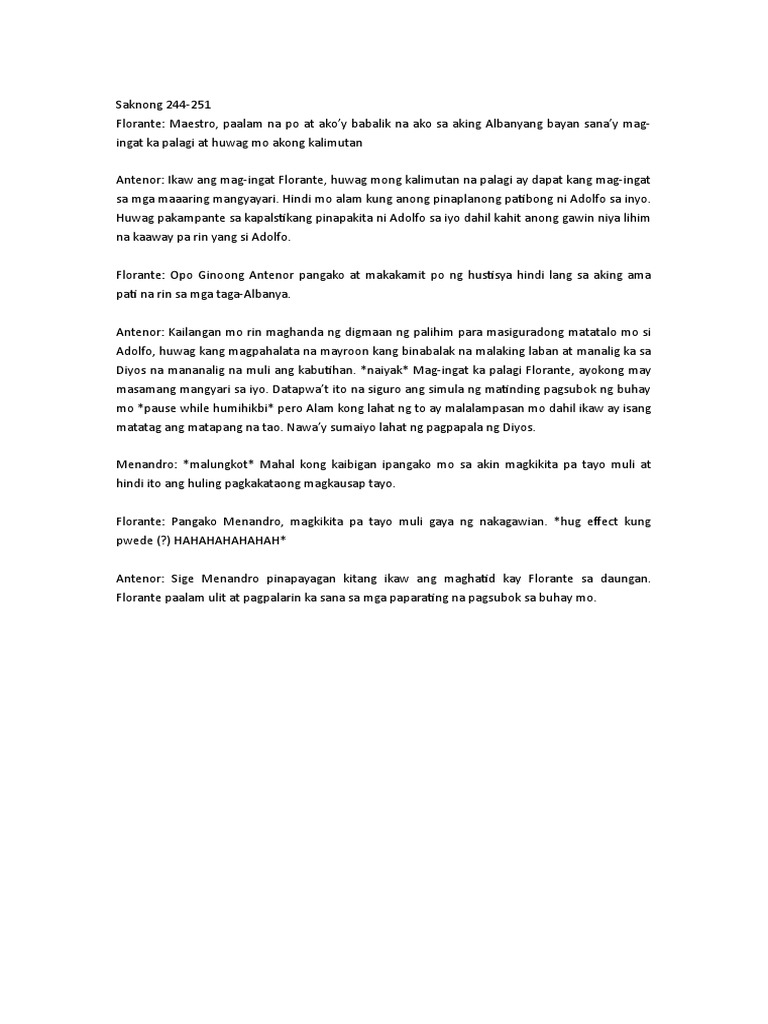 Aralin 17 Mga Tagubilin NG Maestro Script | PDF