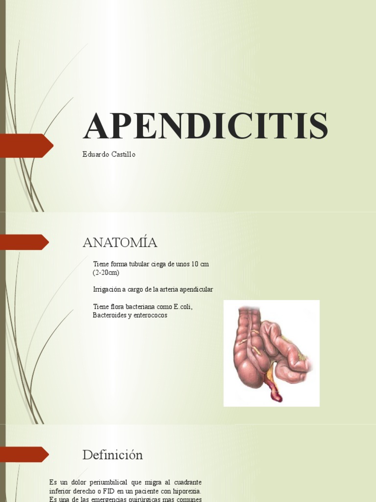 Apendicitis Final | PDF | Especialidades Medicas | Medicina CLINICA