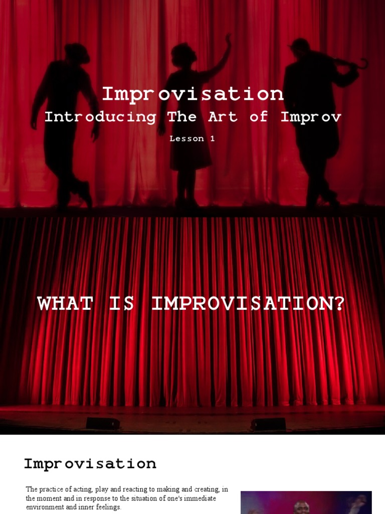Drama - Improvisation Lesson | Download Free PDF | Improvisational ...