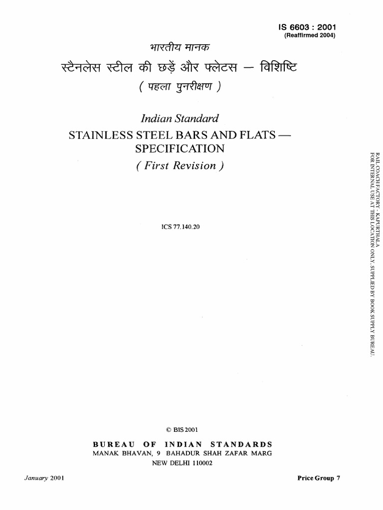 Is 6603 PDF | Download Free PDF | Heat Treating | Rolling (Metalworking)