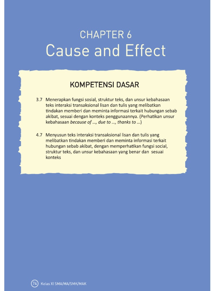 Materi Bacaan Cause & Effect Untuk Kelas XII | PDF