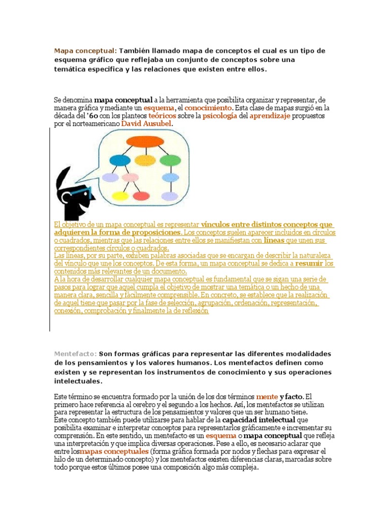 Mapa Conceptual y Mentefacto: Definición y Uso | PDF | Ciencia ...
