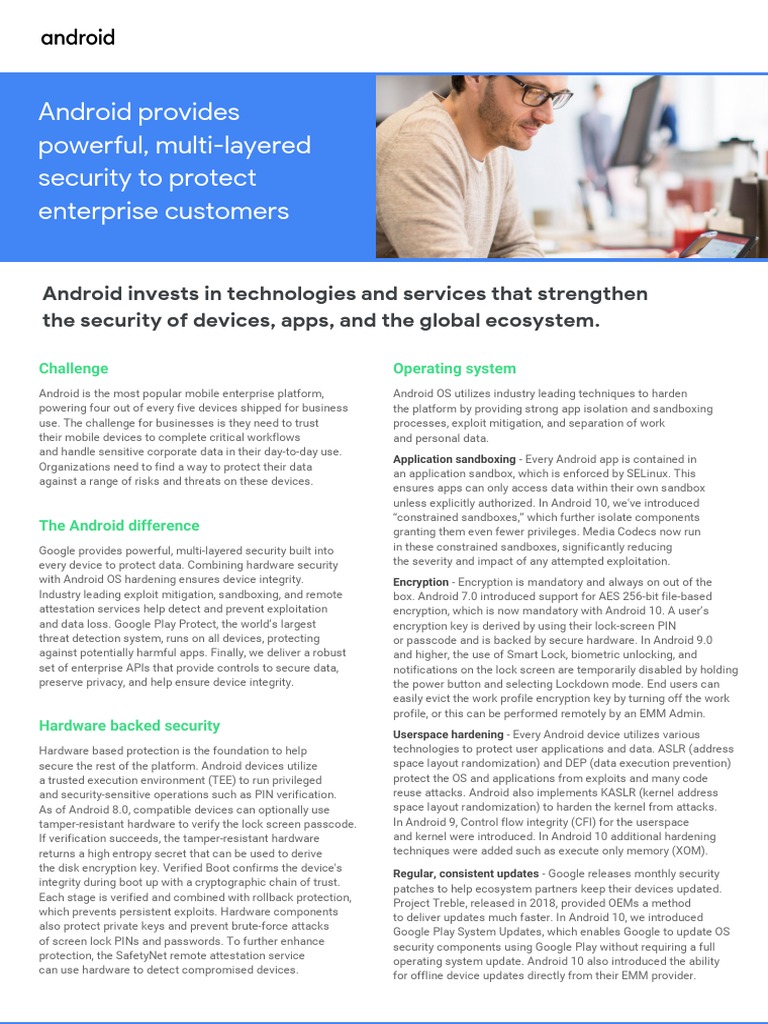 Android Provides Powerful, Multi-Layered Security To Protect Enterprise Customers | PDF ...