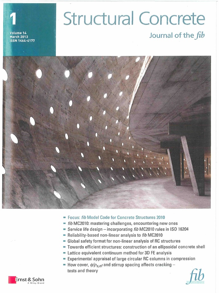 Structural Concrete: Journal Oi The Jib | PDF | Reliability Engineering ...