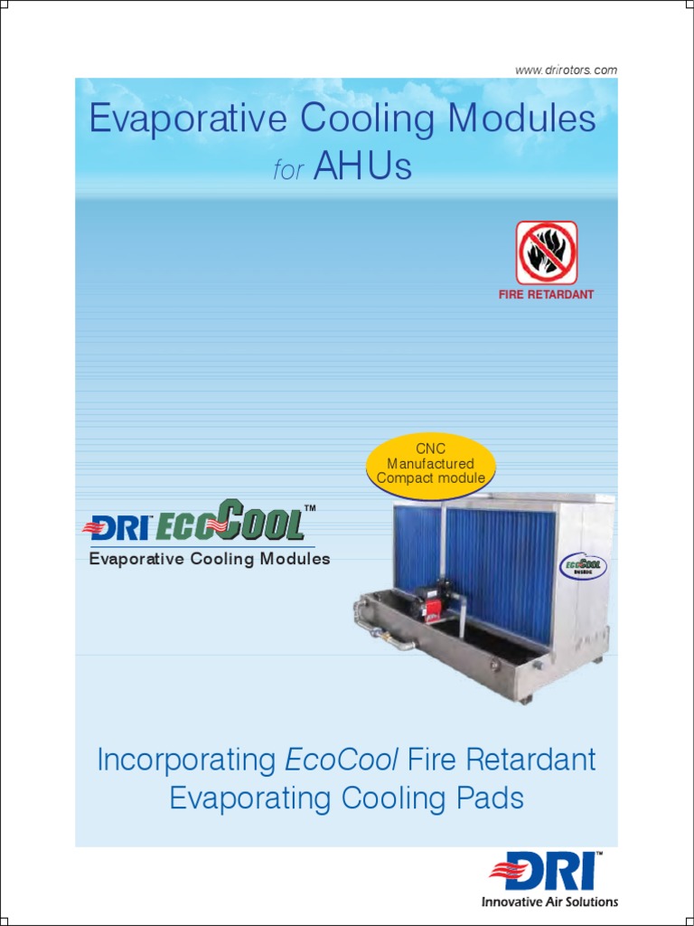 Evaporative Cooling Modules Ahus: Incorporating Ecocool Fire Retardant ...