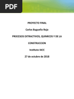 Proyecto Final Procesos Extractivos | PDF | Petróleo | Química