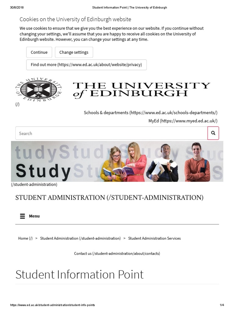 Student Information Point - The University of Edinburgh PDF | PDF ...