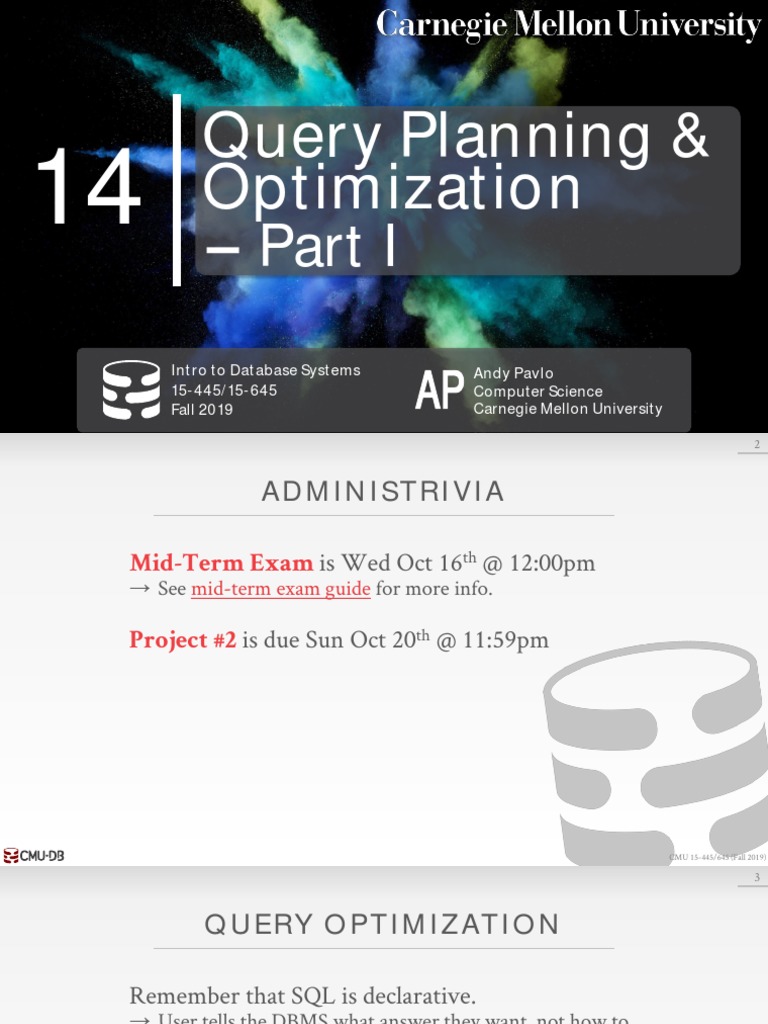 Overview of Query Optimization Techniques in Relational Database Management Systems | PDF ...