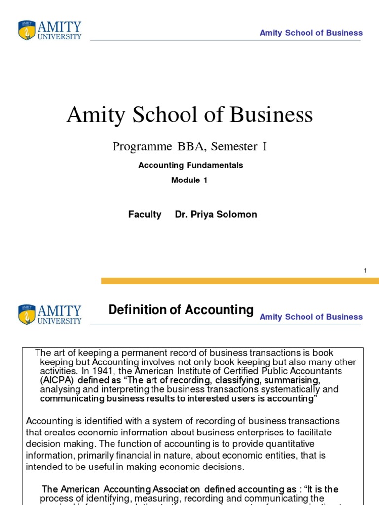 Accounting Fundamentals Module 1 Overview | PDF | Accounting | Income ...