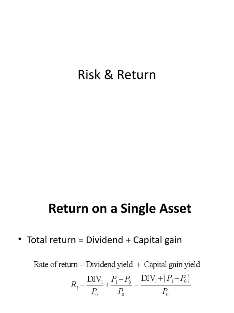 Risk Return | PDF | Beta (Finance) | Capital Asset Pricing Model