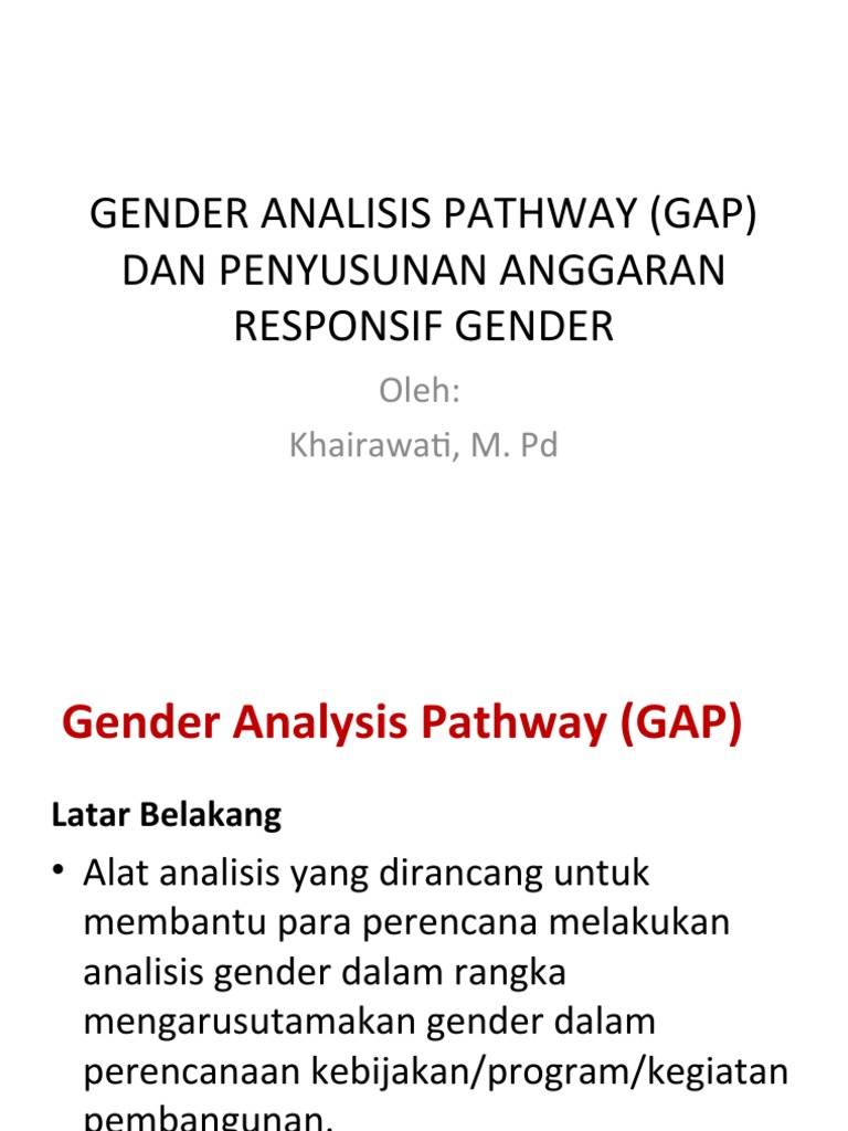 Gender Analisis Pathway (Gap) Dan Penyusunan-1 | PDF