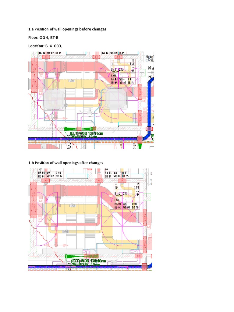 1.a Position of Wall Openings Before Changes Floor: OG 4, BT-B Location ...