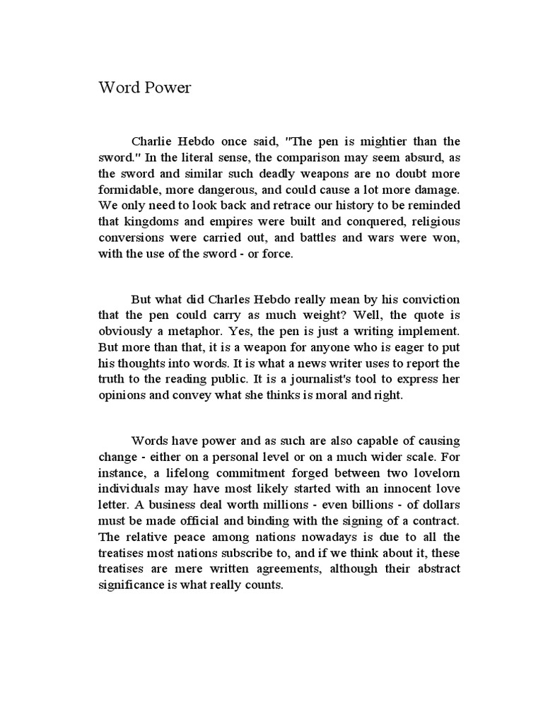 Word Power | PDF | Journalism | Communication