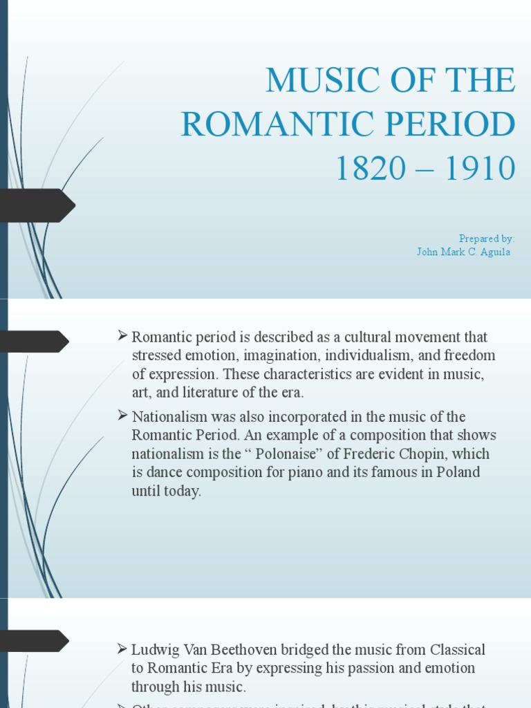 Music of The Romantic Period 1820 - 1910 | PDF | Art | History