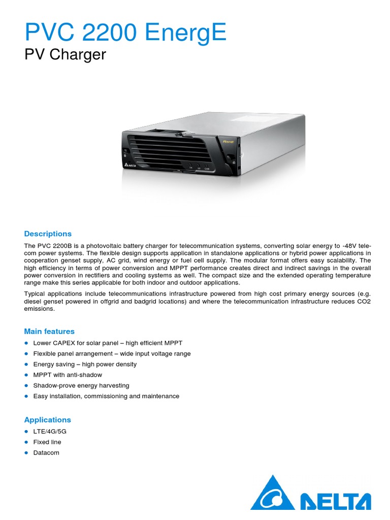 High-Efficiency Telecom PV Charger | PDF | Photovoltaics | Battery Charger