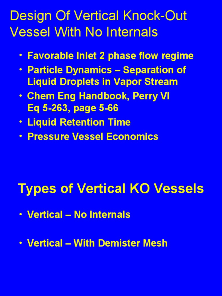 KO Vessel | PDF | Drop (Liquid) | Physical Chemistry