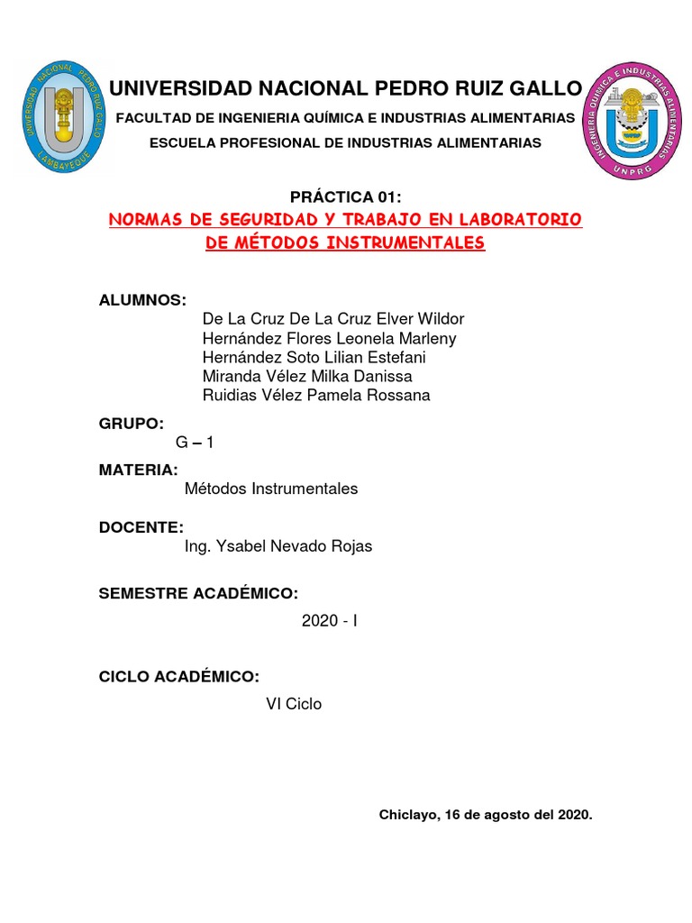 Metodos Instrumentales Practica 01,, PDF | PDF | Valoración | Química