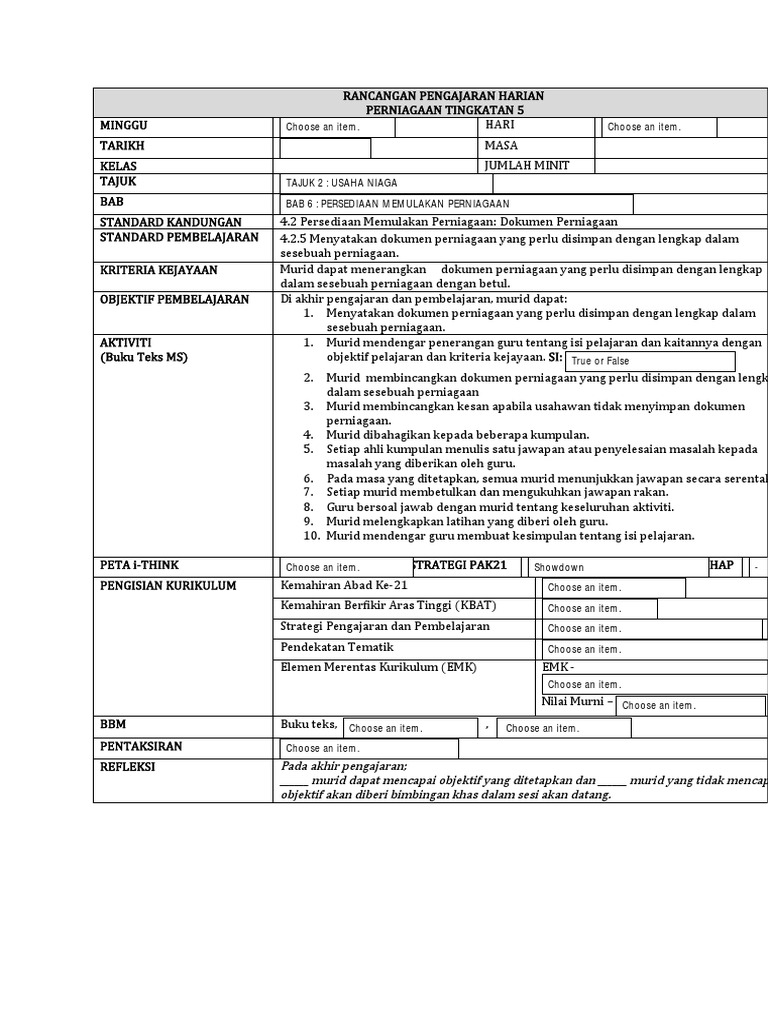 6.4 Dokumen Perniagaan Yang Perlu Disimpan | PDF
