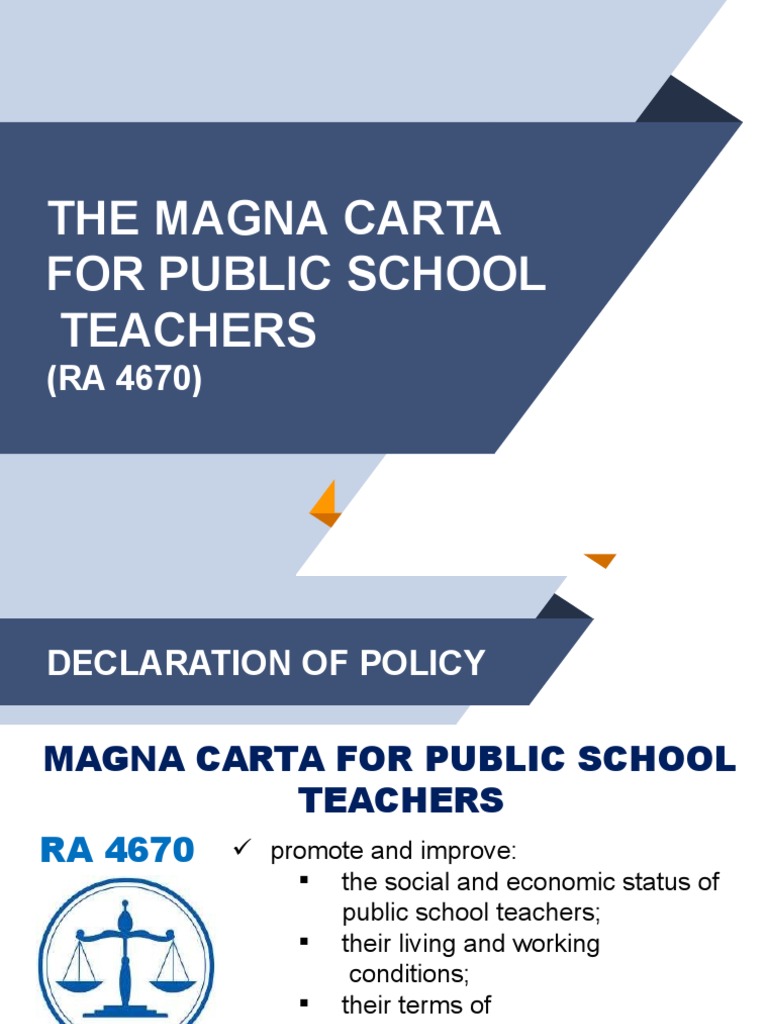 Magna Carta for Public School Teachers | PDF | Cost Of Living | Teachers
