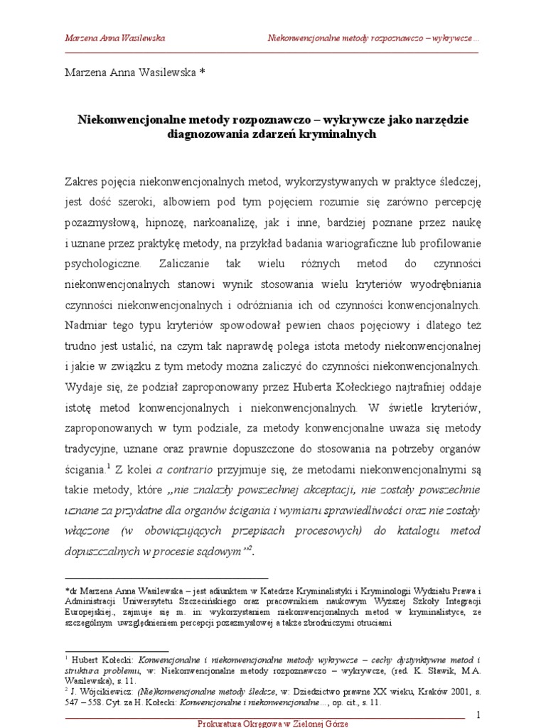 Niekonwencjonalne Metody | PDF