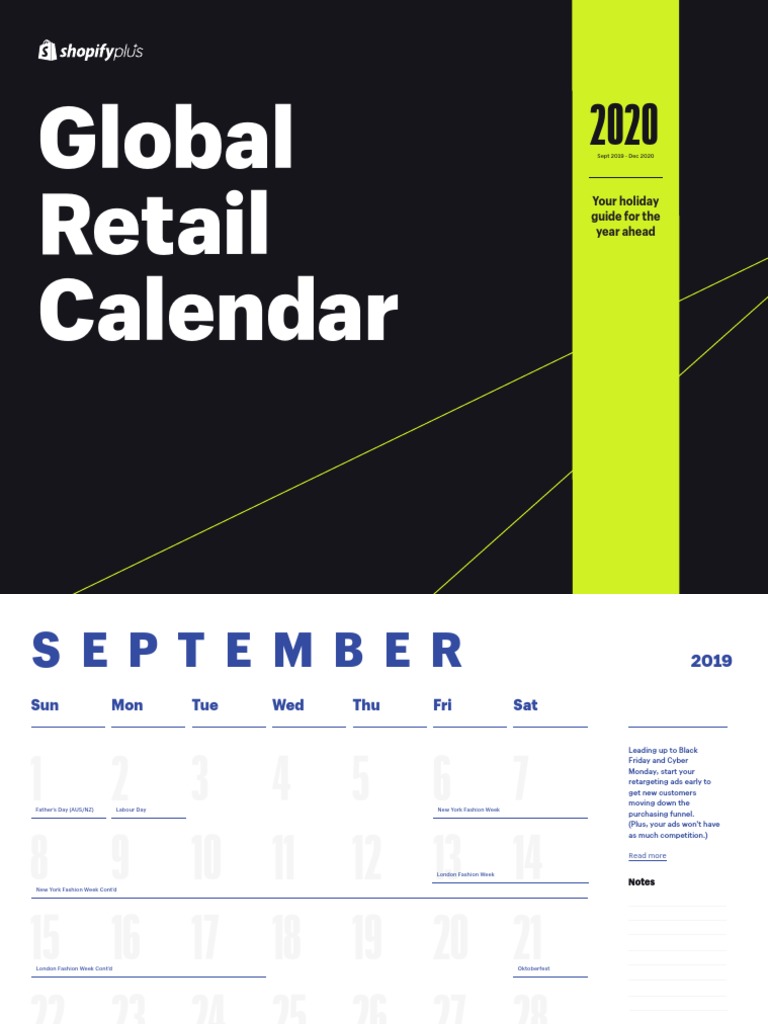 Global Retail Calendar: Your Holiday Guide For The Year Ahead | PDF ...