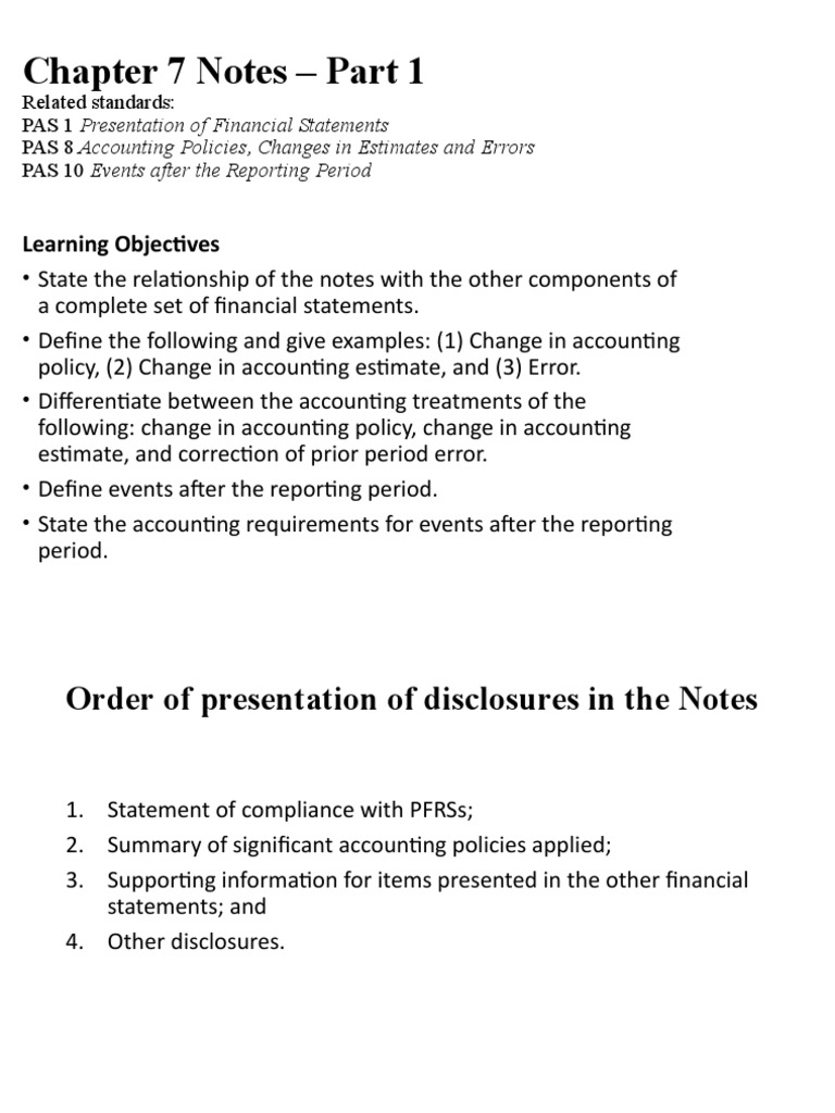 Chapter 7 Accounting Policies Overview | PDF | Accounting | Financial ...
