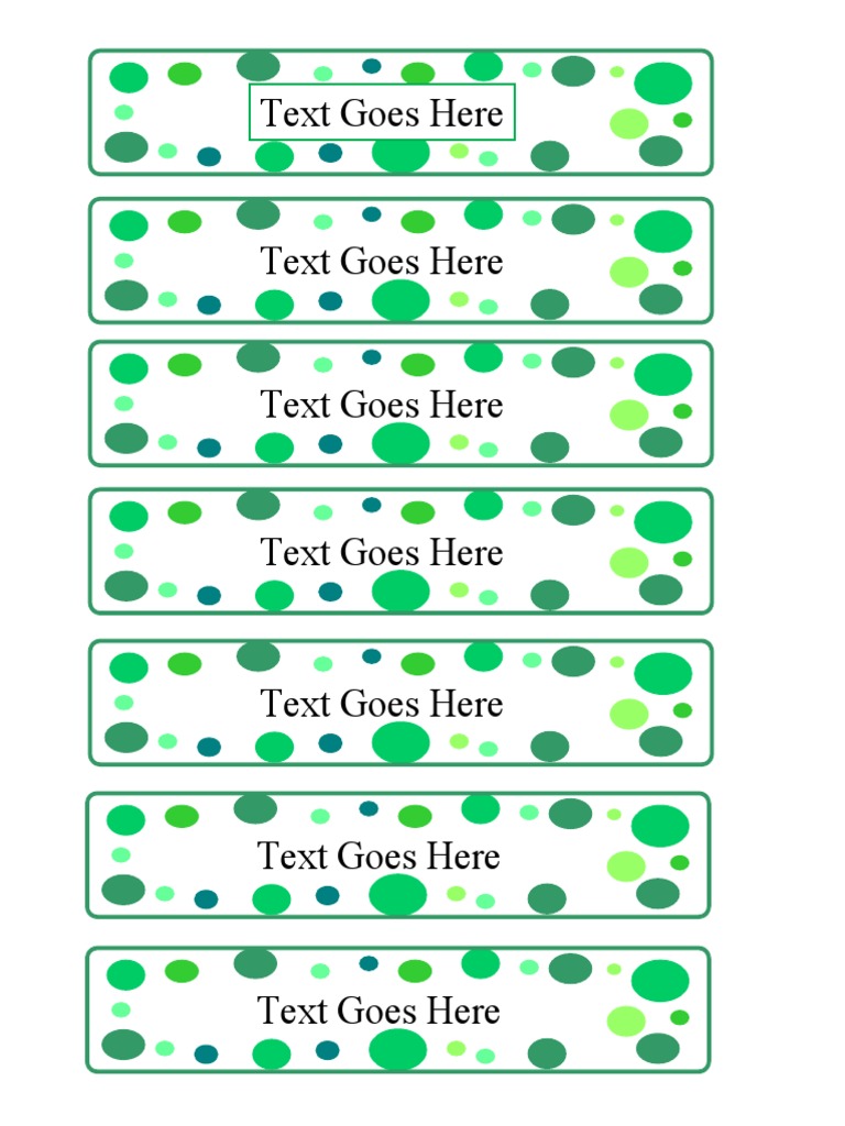 Polka Dotted Labels | PDF